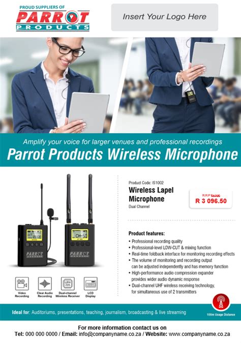 Wireless Lapel Microphone Dual Channel