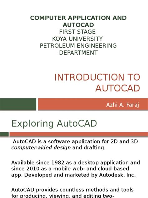introduction to auto cad pdf auto cad computer aided design