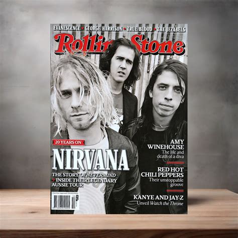 Nirvana Rolling Stone Magazine Poster On Aluminum Print Multiple Size