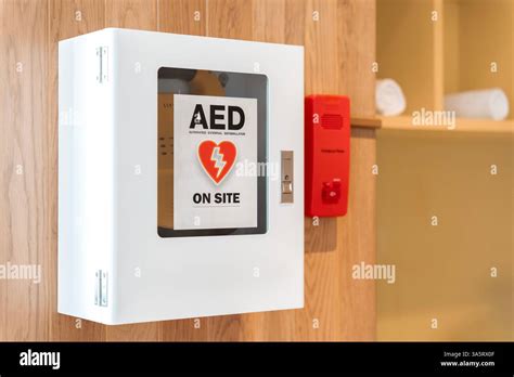 General View Of A Life Saving Defibrillator Portable Automated External Defibrillator Aed