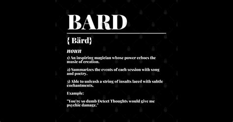 Dnd Bard Definition Dnd Bard T Shirt Teepublic
