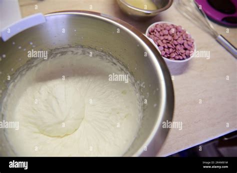 Details On Whipped Cream In The Stainless Steel Food Processor Bowl On