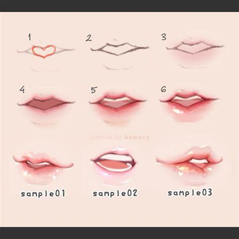 河cy On Twitter Lips Drawing Anime Drawings Tutorials Drawing Tutorial