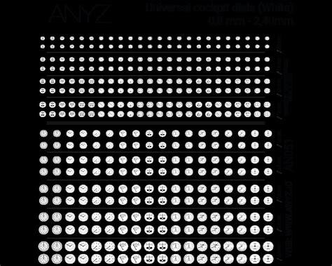 Anyz Model Accessories An051 Universal Cockpit Dials White 08