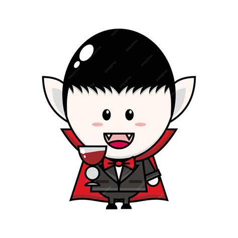 Premium Vector Dracula Cartoon Character Dracula Chibi Cartoon