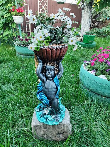 Купити Садова фігура ангел кашпо ціна 536 75 ₴ Prom Ua Id 1885914516