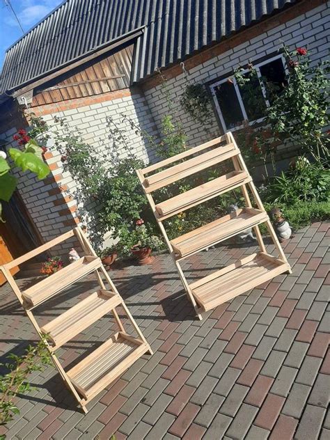 Этажерка раскладная деревянная ручной работы — цена 2377 грн в каталоге Этажерки Купить товары