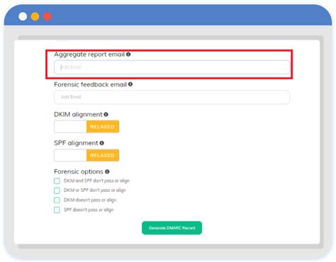 Free DMARC Generator Tool Generate DMARC DNS Records