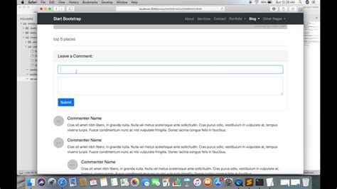 6 Posting A Comment Push Create A Blog In Nodejs And Mongodb Youtube