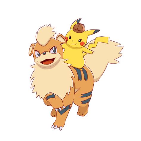 Pikachu And Growlithe Pokemon And 1 More Drawn By Yupocketsun636