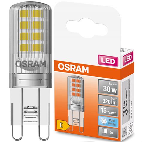 LED крушка Osram G9, КАПСУЛА, 2.6W = 30W, 320lm, 4000K, неутрално бяло ...