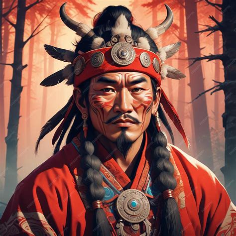 Mongolian Portrait Premium Ai Generated Image
