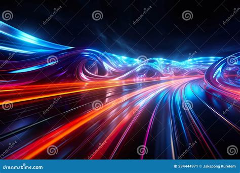Data Binary Flow Rolling On Futuristic Technology Background Stock