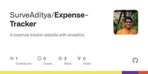GitHub SurveAditya Expense Tracker A Expense Tracker Website With Analytics