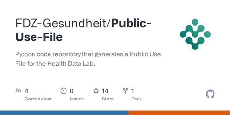 Github Fdz Gesundheitpublic Use File Python Code Repository That Generates A Public Use File