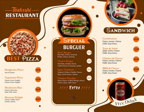 Menu Card Design On Behance Menu Card Design On Behance