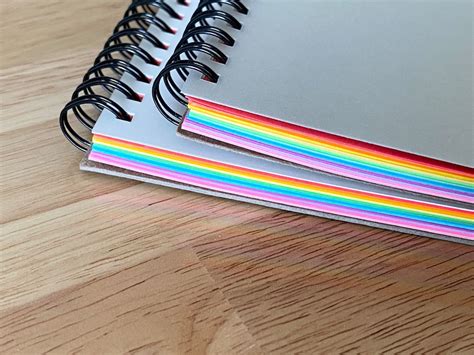 Personalized Rainbow Paper Notebook Colourful Journal Four Sizes Available Personalized Etsy