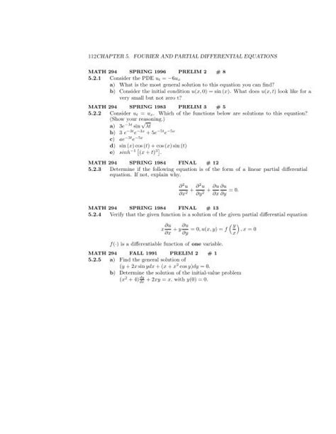 112chapter 5 fourier and partial differential equations 5 2 1
