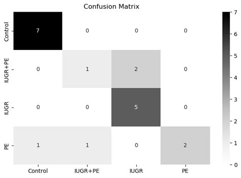 confusion matrix for the extra tree classifier model the multi label