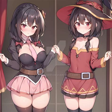Megumin Yunyun Holding Hands By Hinotori91 On Deviantart
