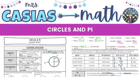 Circles And Pi 7th Grade Math Lesson Youtube