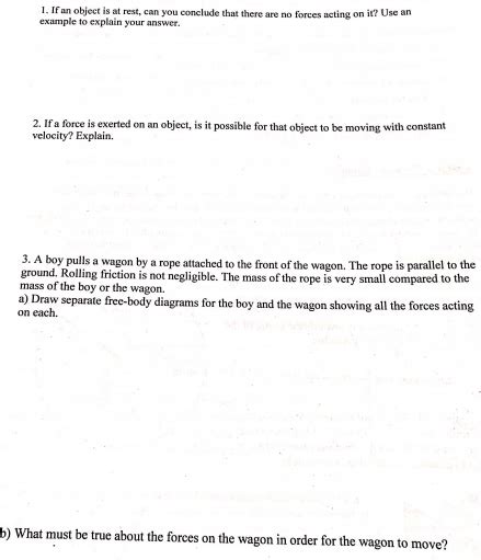 solved 1 if an object is at rest can you conclude that