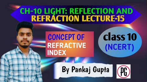 CH LIGHT REFLECTION AND REFRACTION LECTURE Class Science Pankajgupta
