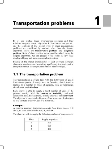 transportation problem1 pdf linear programming mathematical concepts