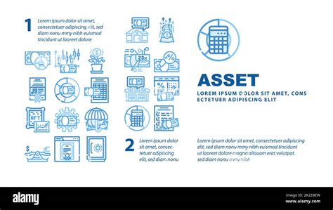 Asset Management Digital Business Landing Header Vector Stock Vector