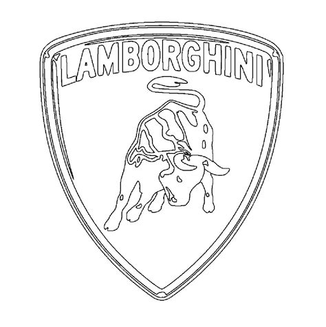 Lamborghini Logosu Para Colorear Imprimir E Dibujar Coloringonlycom