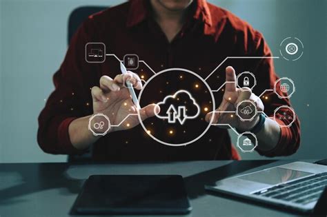 Premium Photo Woman Use Laptop Computer And Tablet With Cloud Computing Diagram Show On Hand