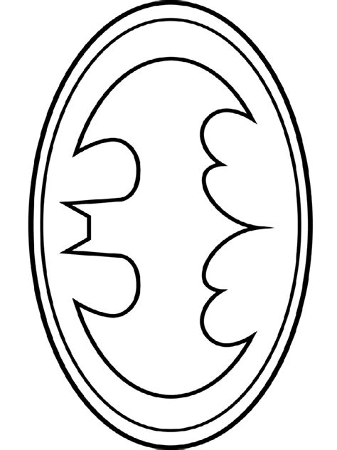 Batman Logo Coloring Page Printable