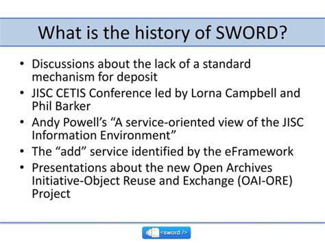 Module 1 An Introduction To Sword Ppt