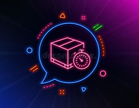 Shipping Tracking Line Icon Delivery Timer Vector Stock Vector Illustration Of Line Bubble