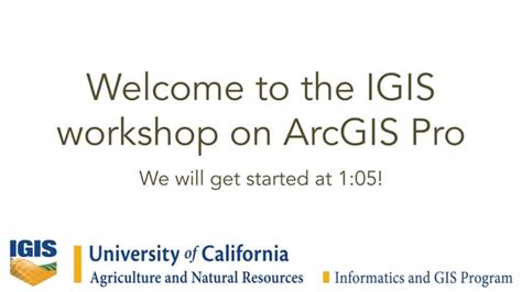 Igis Workshop Introduction To Arcgis Pro Apr 2022 Presentationpdf