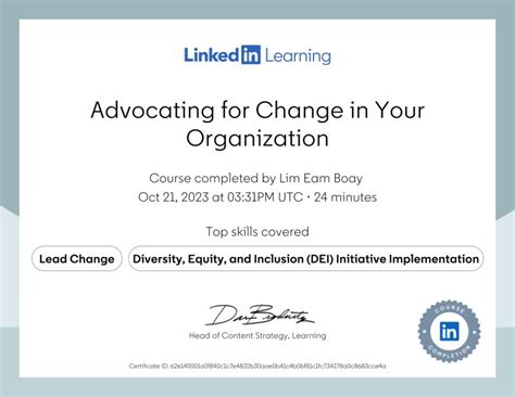 Certificate Of Completion Lim Eam Boay