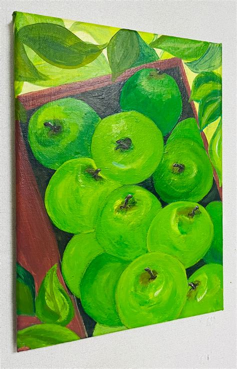 청사과 유화그림 유화 아크릴화 당근마켓 중고거래