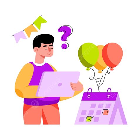 Event Planner Flat Style Illustration Vector Meeting Planner