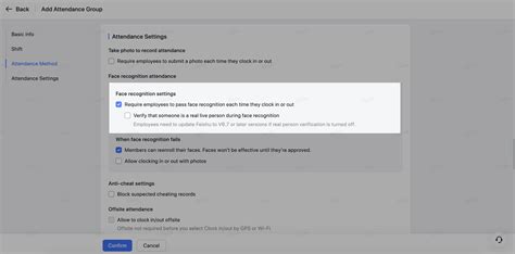 Admin Set Up Face Recognition