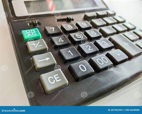 Black Calculator Button Close Up Stock Image Image Of Help Close 287962939