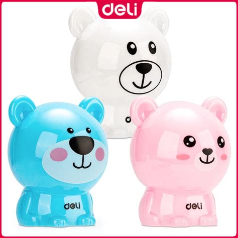 Deli 0573 Pencil Sharpener Cute Bear Sharpener Shopee Philippines
