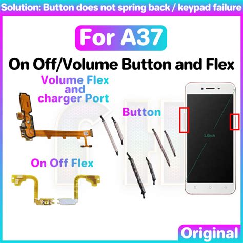 For OPPO OP A Side Key Switch Power ON OFF Key Mute Volume Control Button Ribbon Flex Cable