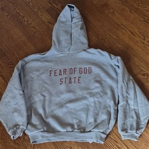 Fear Of God Shirts Essentials Fear Of God State Gray Hoodie With