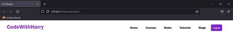 Css Navigation Bar Css Tutorial Codewithharry