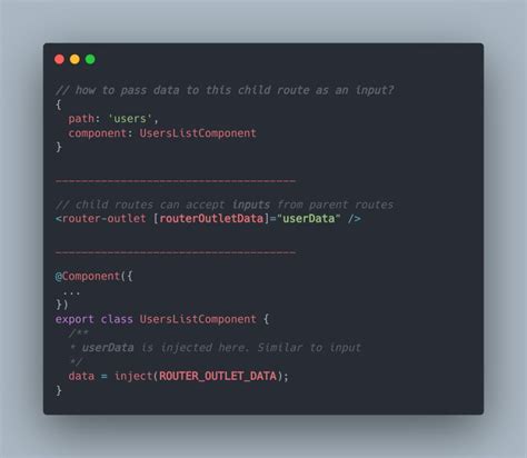 The 𝐫𝐨𝐮𝐭𝐞𝐫𝐎𝐮𝐭𝐥𝐞𝐭𝐃𝐚𝐭𝐚 Works Like An Input For A Route In Angular V19 🔜 Like Using Inputs For