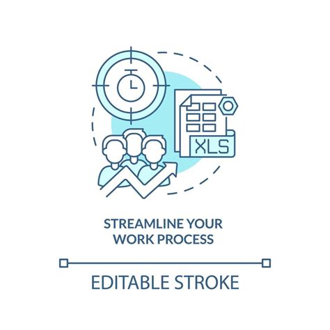Streamline Your Work Process Turquoise Concept Icon Increasing