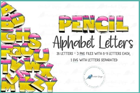 Pencil Alphabet Letters Png And Svg