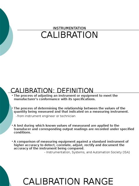 Calibration Calibration Measuring Instrument