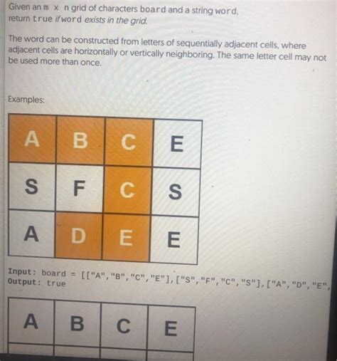 Solved Given An M X N Grid Of Characters Board And A String