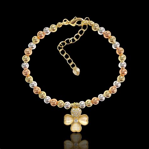 18k Gold Filled Oro Laminado Bracelets Pulseras